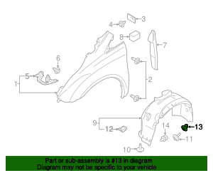 -W703069-S300 - Fender Liner Nut 2000-2023 Ford | Group 1 Auto Parts