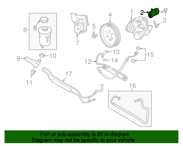 Genuine Power Steering Pump Bracket for 2010-2016 Land Rover | Land ...