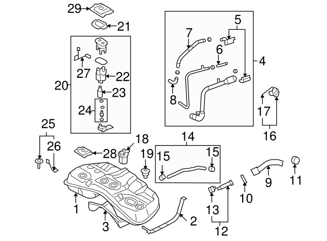 31110-3M600 - Fuel Pump Assembly 2009-2012 Hyundai | AutoNationParts.com