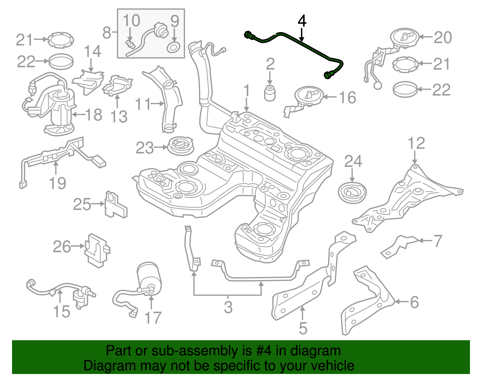2011-2014 Audi Vent Tube 4H0-201-167-M | Audi OEM Parts Guy