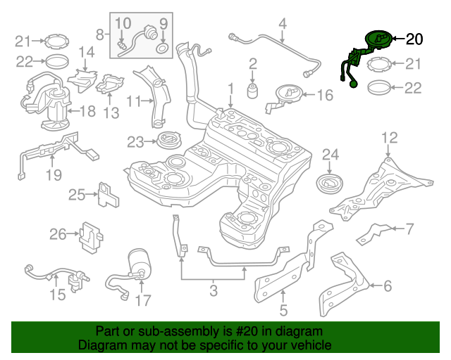 2011-2015 Audi Fuel Tank Sending Unit 4H0-919-673-G | AutoNationParts.com