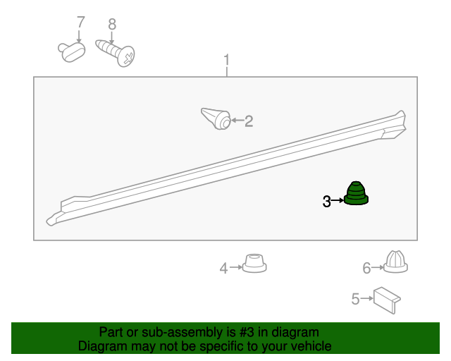 75867-35010 - Rocker Molding Clip 2010-2024 Toyota 4Runner | Longo ...