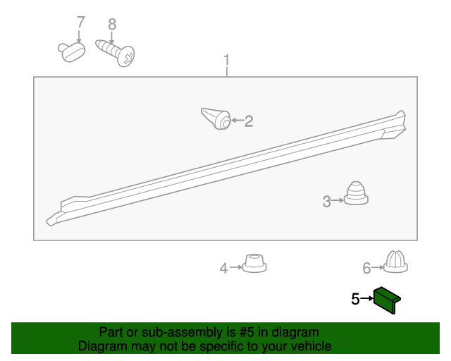 75862-60040 - Side Body Trim Protector - 2010-2024 Toyota 4Runner | OEM ...