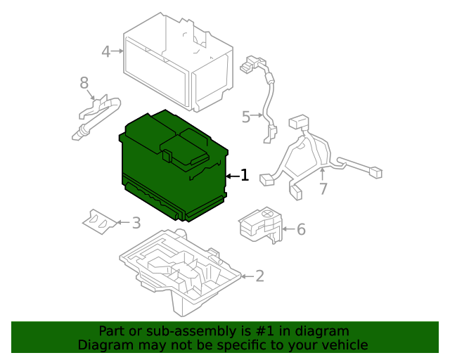 2014-2023 Hyundai Vehicle Battery 37110-3X681 | OEM Parts Online