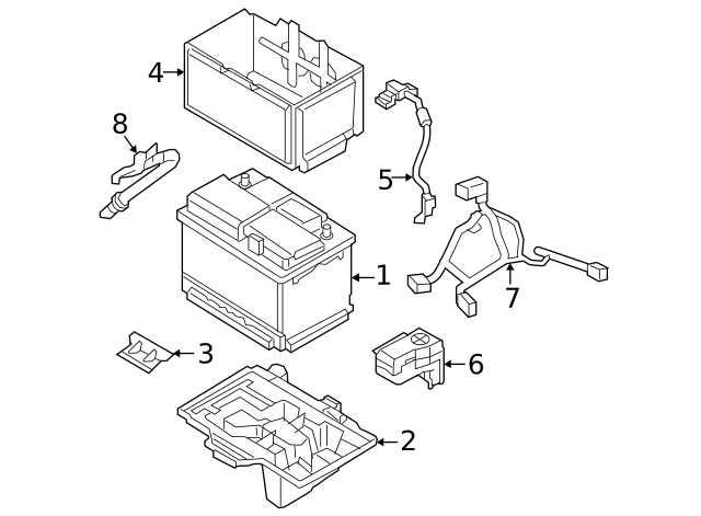 2022-2023 Hyundai Santa Cruz Battery Tray 37150-K5000 | OEM Parts Online