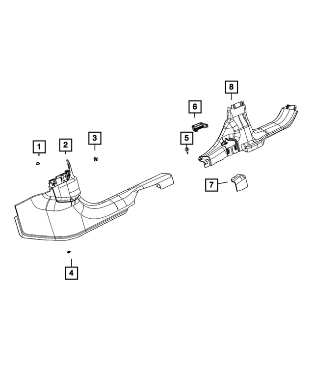 2021-2023 Jeep Wrangler B Pillar Molding, Right 6RU62TX7AE | Mopar Estores