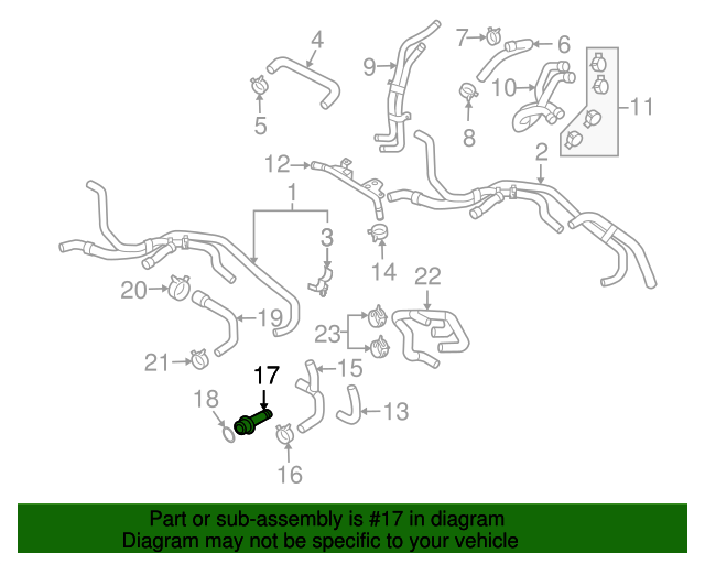 2007-2009 Audi Q7 Connector Tube 059-121-131-B | Audi USA Parts