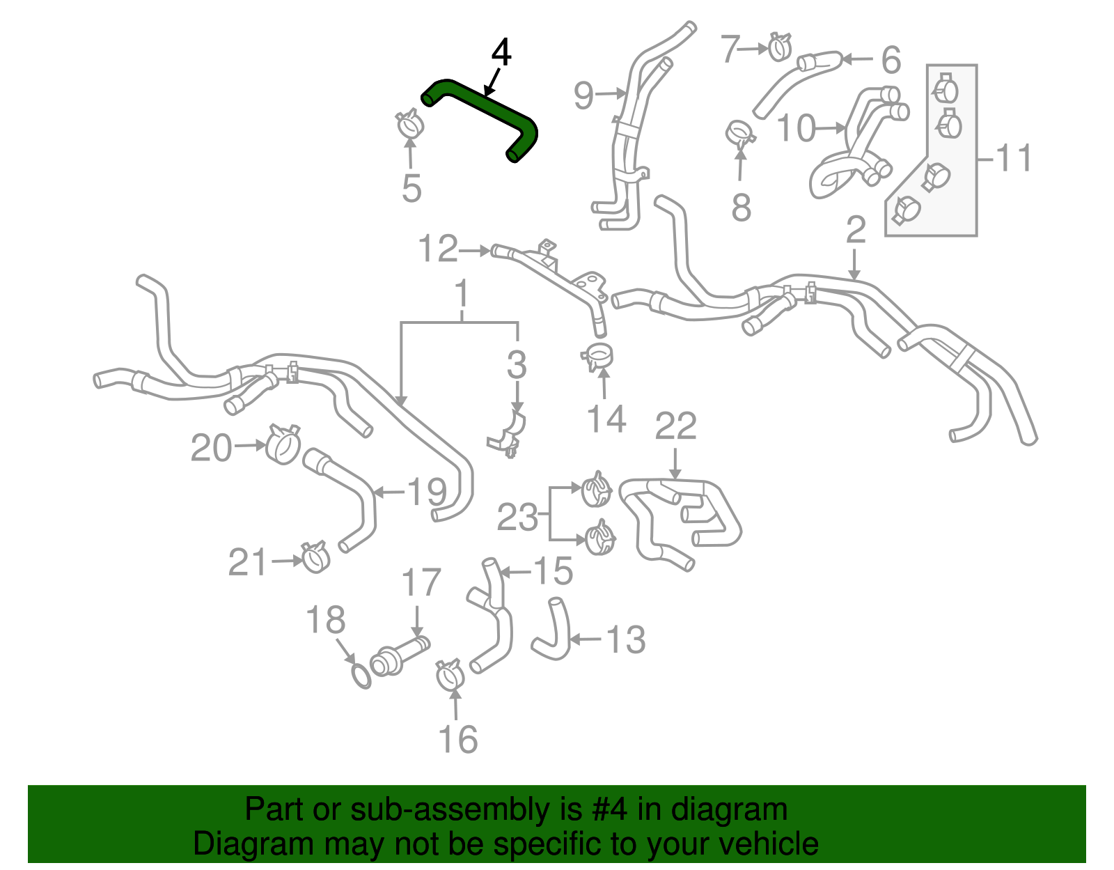 7L0-121-157 - Inlet Hose 2007-2010 Audi Q7 | Audi OEM Parts