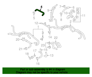 7L0-121-157 - Inlet Hose 2007-2010 Audi Q7 | Audi OEM Parts
