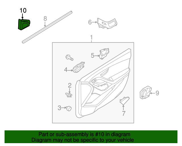 2011-2013 Hyundai Elantra Mirror Trim 87660-3X010 | OEM Parts Online
