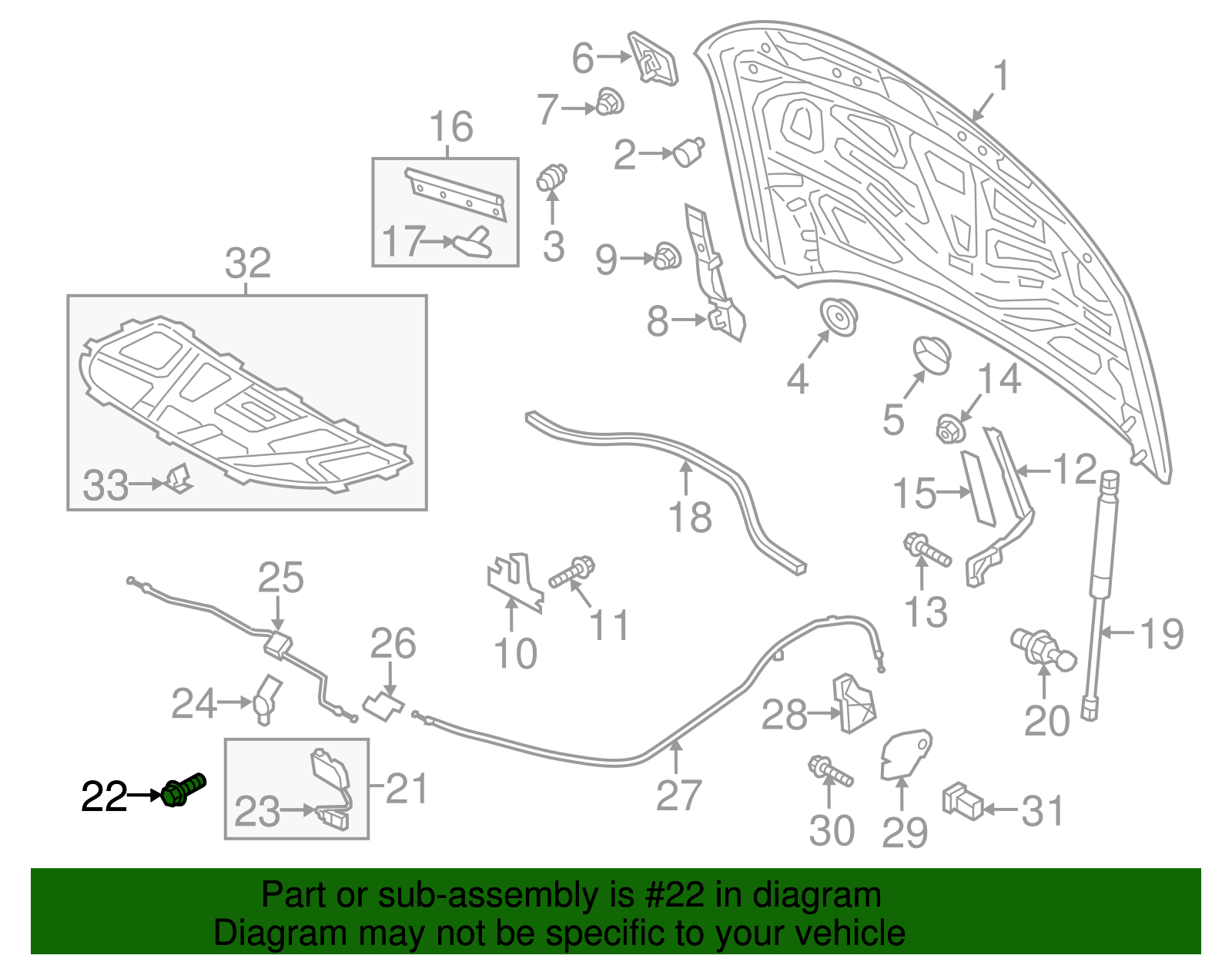 2015-2018 Audi Lock & Switch Bolt WHT-006-927 | Audi OEM Parts Guy