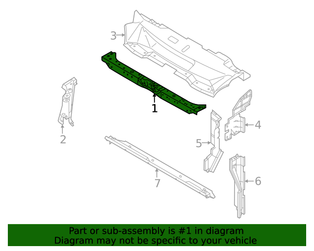 5256D204 - Upper Tie Bar 2022-2024 Mitsubishi Outlander | Mitsubishi ...