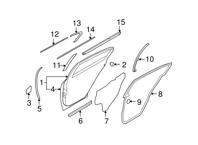 82839-JK010 - Door Seal 2007-2015 Infiniti | AutoNationParts.com