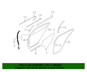 82839-JK010 - Door Seal 2007-2015 Infiniti | AutoNationParts.com