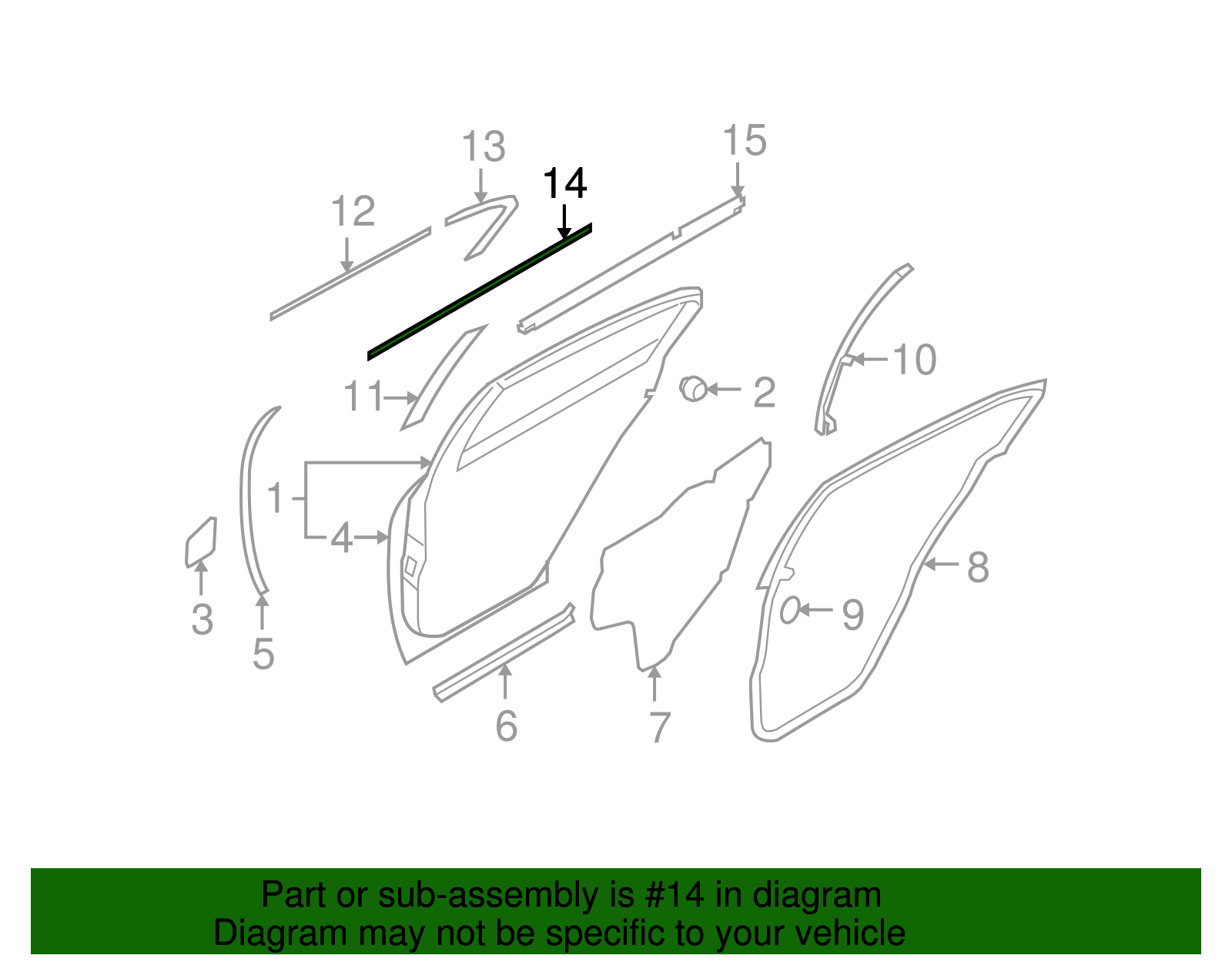 2007-2015 Infiniti Belt Molding 82821-JK00E | Infiniti of Orland Park