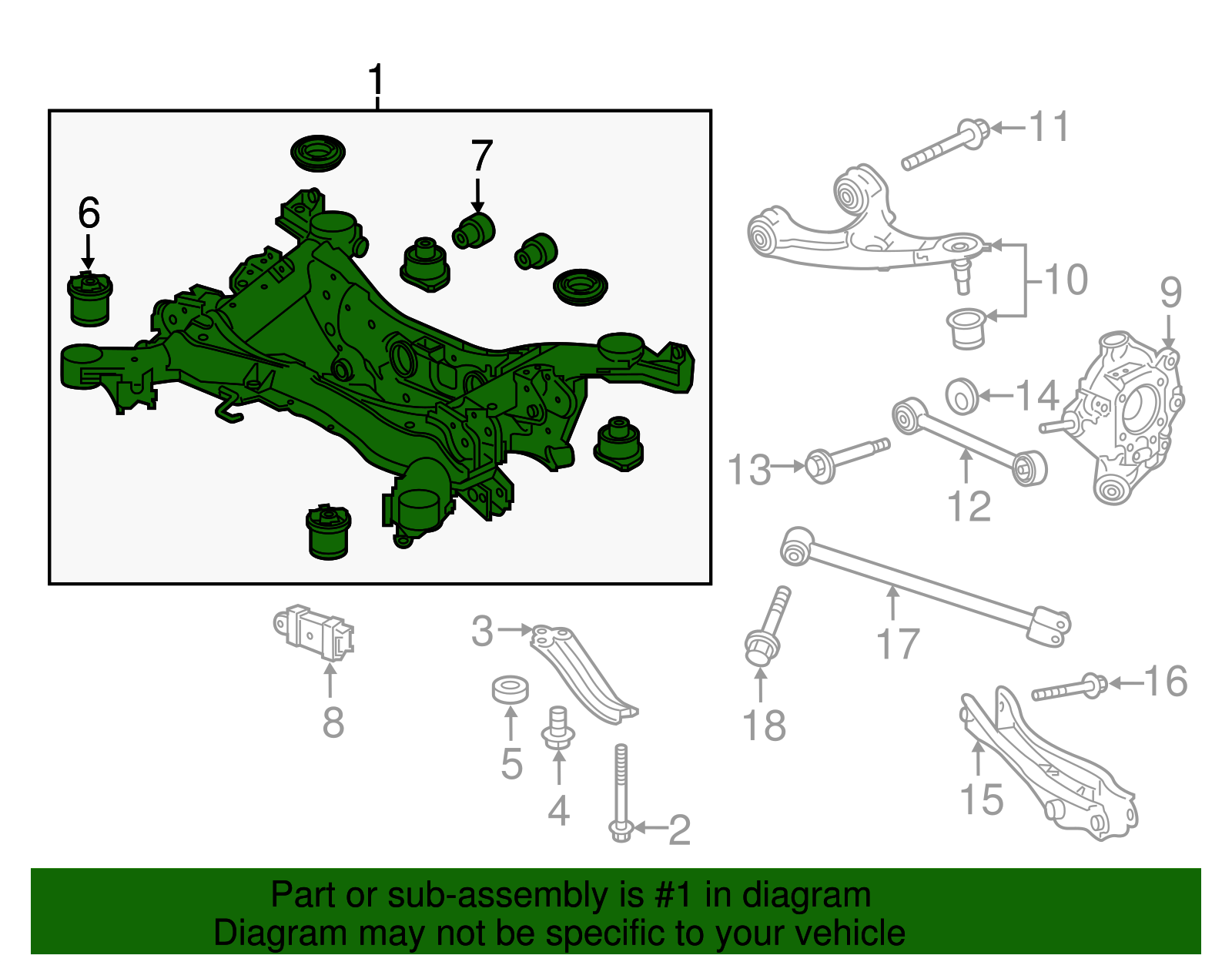 50300-TG7-A02 - Cross-Member 2016-2022 Honda Pilot | Honda Parts Online