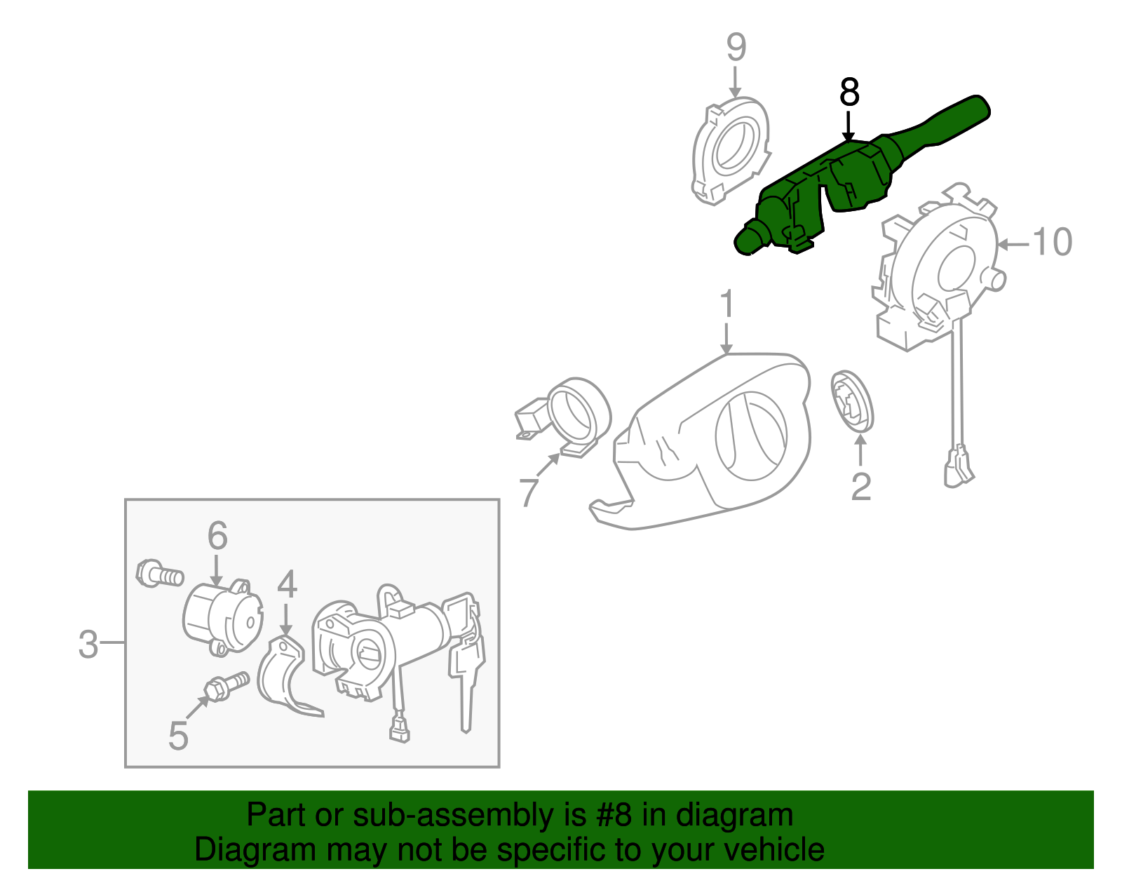2009-2017 Nissan Multi-Function Switch 25560-JV51E | My Nissan Part