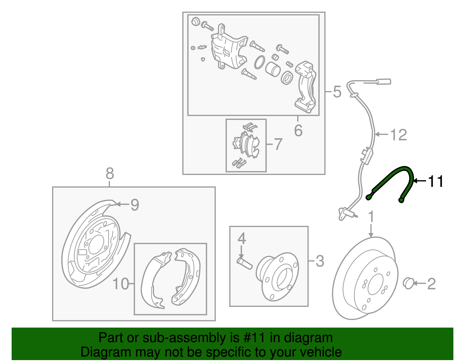2011-2016 Kia | Brake Hose | 58737-3R000 | Kia Auto Parts