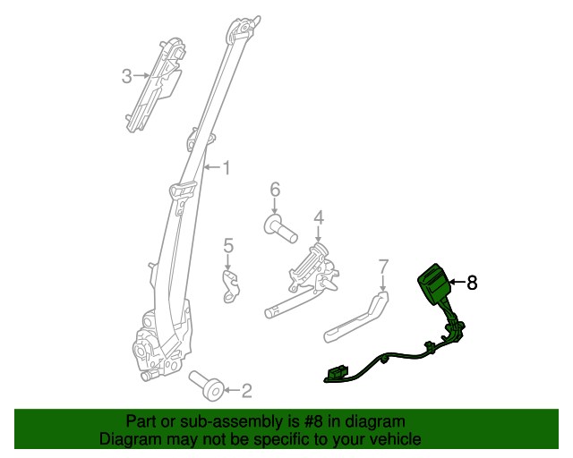 LR075714 - Buckle - 2016 2017 Land Rover Range Rover Sport | Land Rover ...