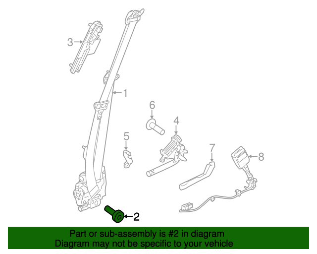 Genuine Belt & Retractor Screw for 2014-2022 Land Rover | Land Rover ...