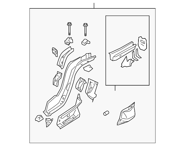 F152-54-810A - Rail Assembly - 2004-2011 Mazda RX-8 | Mazda OEM Parts ...