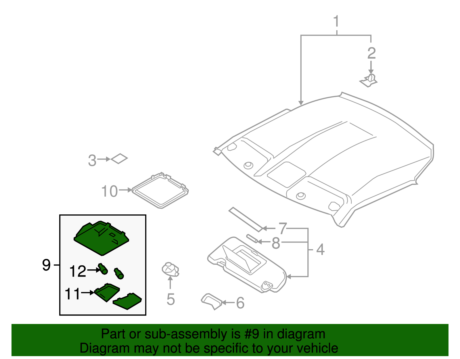 2017 Nissan GT-R Map Lamp Assembly 26430-6AV1B | Hart Nissan of NoVa