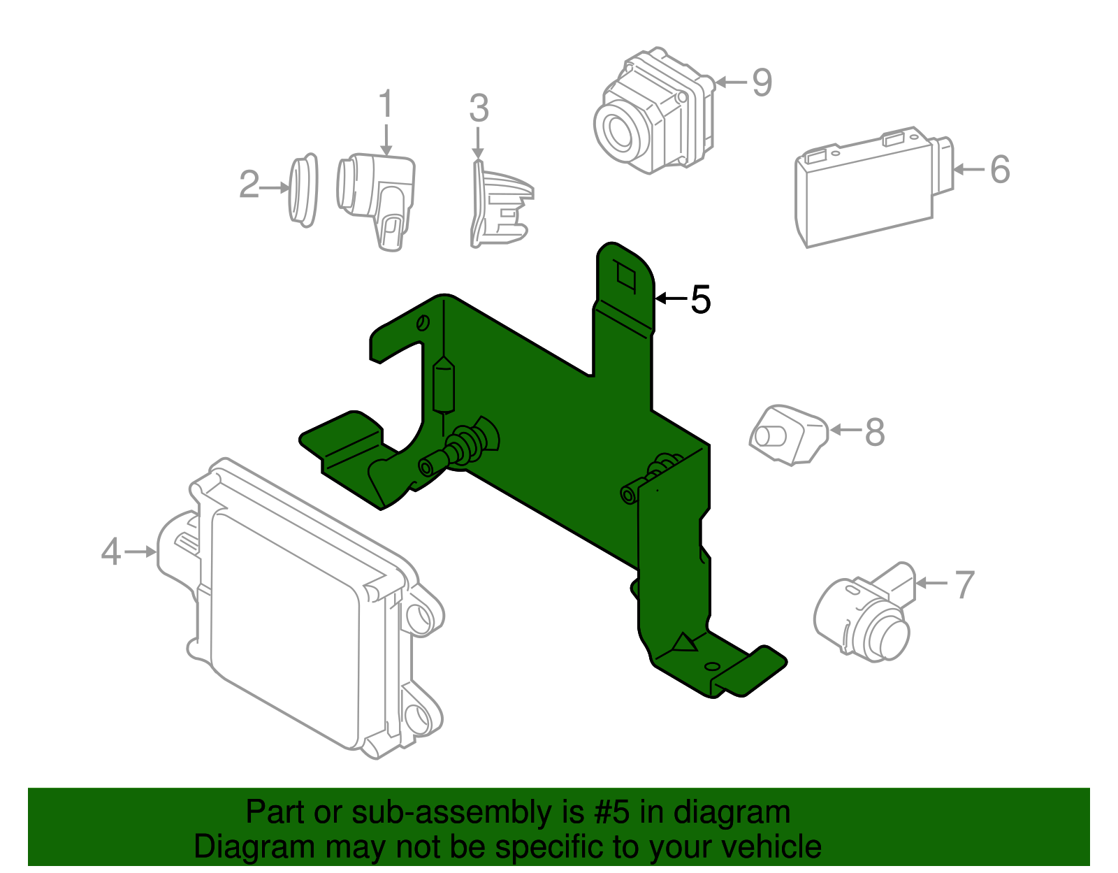 66316886218 - 2016-2019 BMW Distance Sensor Mount Bracket (66-31-6-886 ...