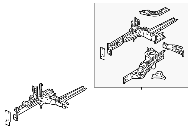 64500-D5000 - Apron/Rail Assembly 2016-2020 Kia Optima | Kia.Parts Store