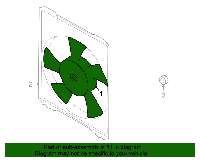 1996-2002 Subaru Fan & Motor 73310FC050 | Subaru Parts Guys