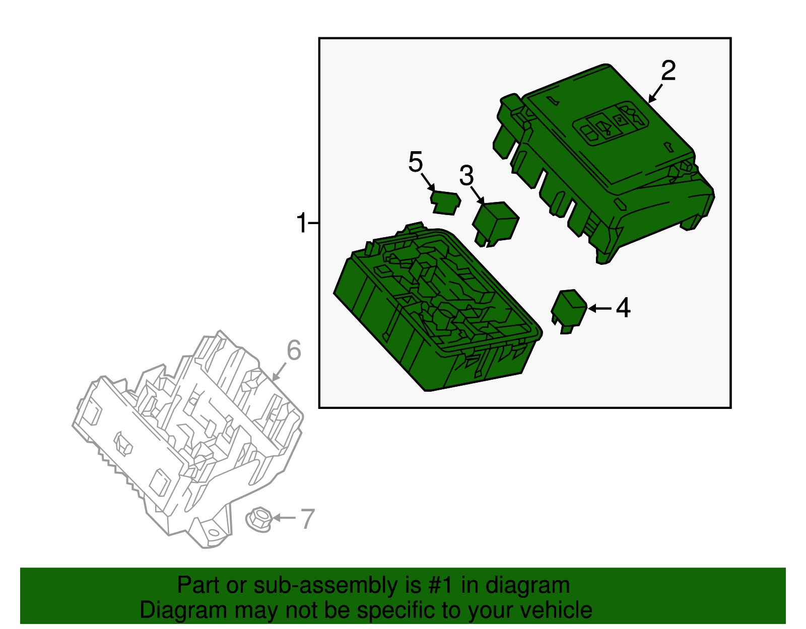 2021-2023 GMC Acadia Fuse & Relay Box 85140070 | QuirkParts