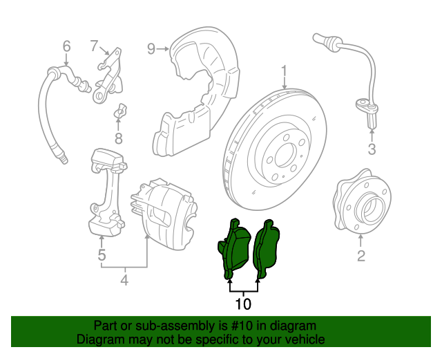 2003-2014 Volvo XC90 Disc Brake Pad Set Front 31687104 | TascaParts.com