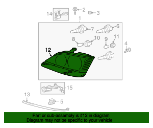 2001-2003 Lexus RX300 Composite Headlamp 81130-48080 | OEM Parts Online