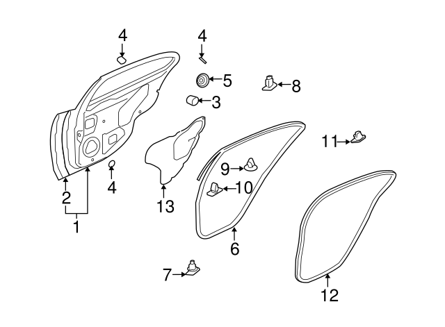 2007-2024 Mitsubishi Door Weather-Strip Clip 5755A091 | Factory ...