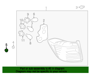 90178-05001 - Combo Lamp Assembly Nut - 2008-2015 Toyota | OEM Genuine ...