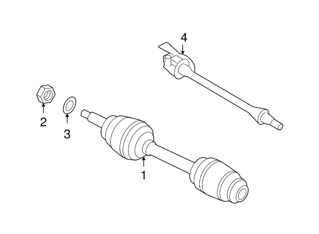 49560-2P200 - CV Intermediate Shaft 2010-2012 Hyundai Santa Fe ...