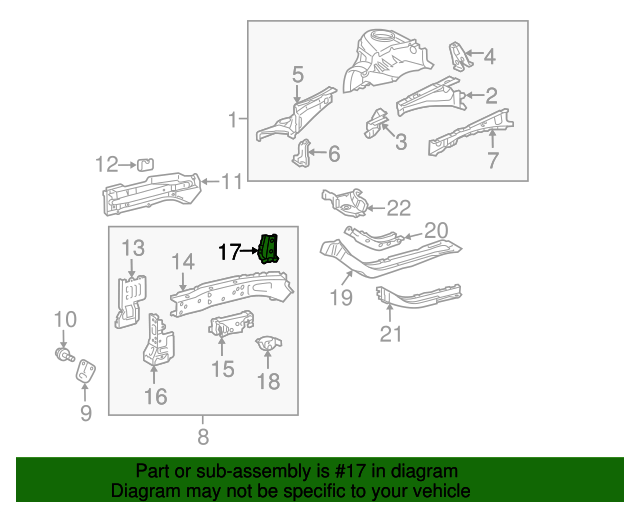 57189-12010 - Inner Rail Gusset - 2008-2020 Toyota | OEM Genuine Toyota ...