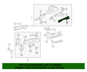 53734-12070 - Upper Reinforced - 2008-2020 Toyota | OEM Genuine Toyota ...