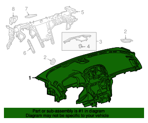 2014-2017 Buick Regal Instrument Panel 23442034 | GMPartsDirect.com
