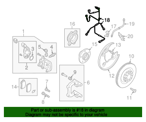 2009-2017 Audi Q5 ABS Wheel Speed Sensor Wiring Harness 8R0-972-253-A ...