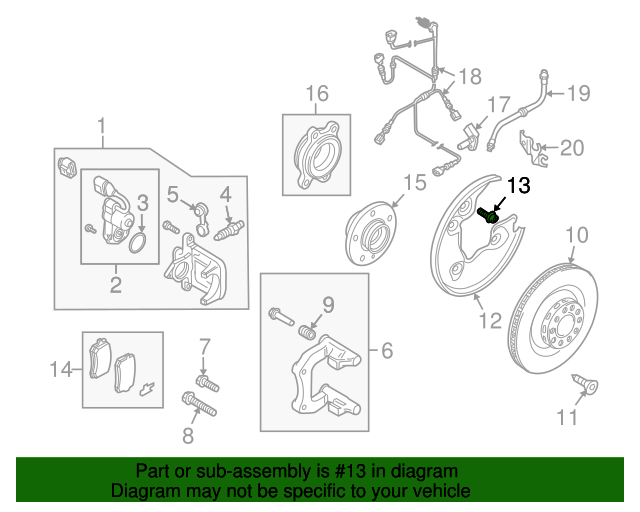 2008-2024 Audi Splash Shield Bolt WHT-005-227 | Audi USA Parts