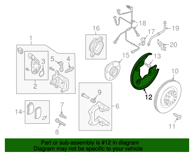 8K0-615-612-A - Splash Shield 2008-2018 Audi | Audi OEM Parts