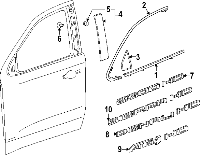 2020-2024 GMC Upper Molding 84938763 | My GM Part