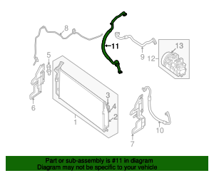 92480-ZX70A - Rear Press Hose 2011-2014 Nissan Maxima | Nissan Parts ...