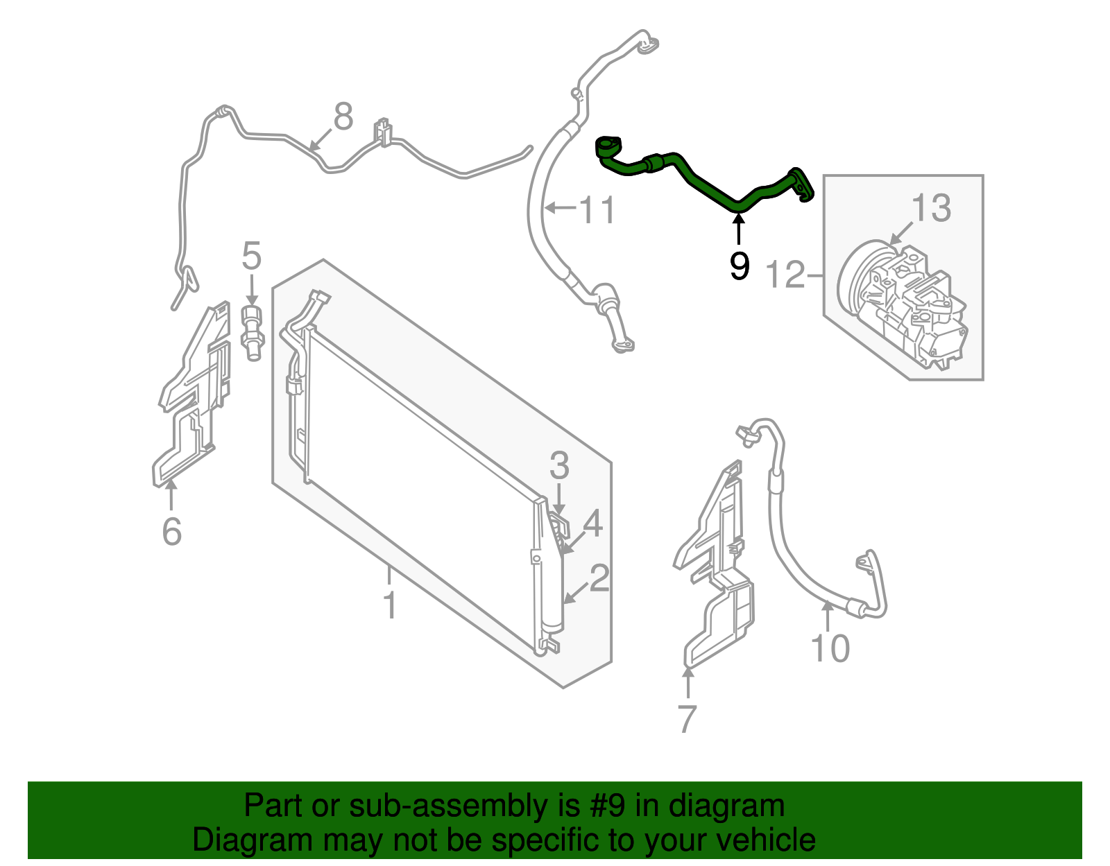 92450-ZN45A - Cooler Pipe 2007-2014 Nissan | Nissan Parts & Accessories ...