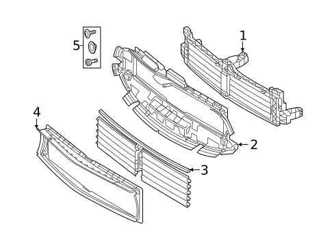 Components On Radiator Support for 2020 Mercedes-Benz CLA 250 ...