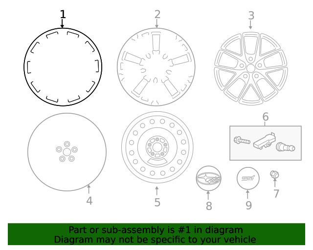 28111VA020 - Wheel, Alloy - 2015-2021 Subaru | Subaru Parts Exchange