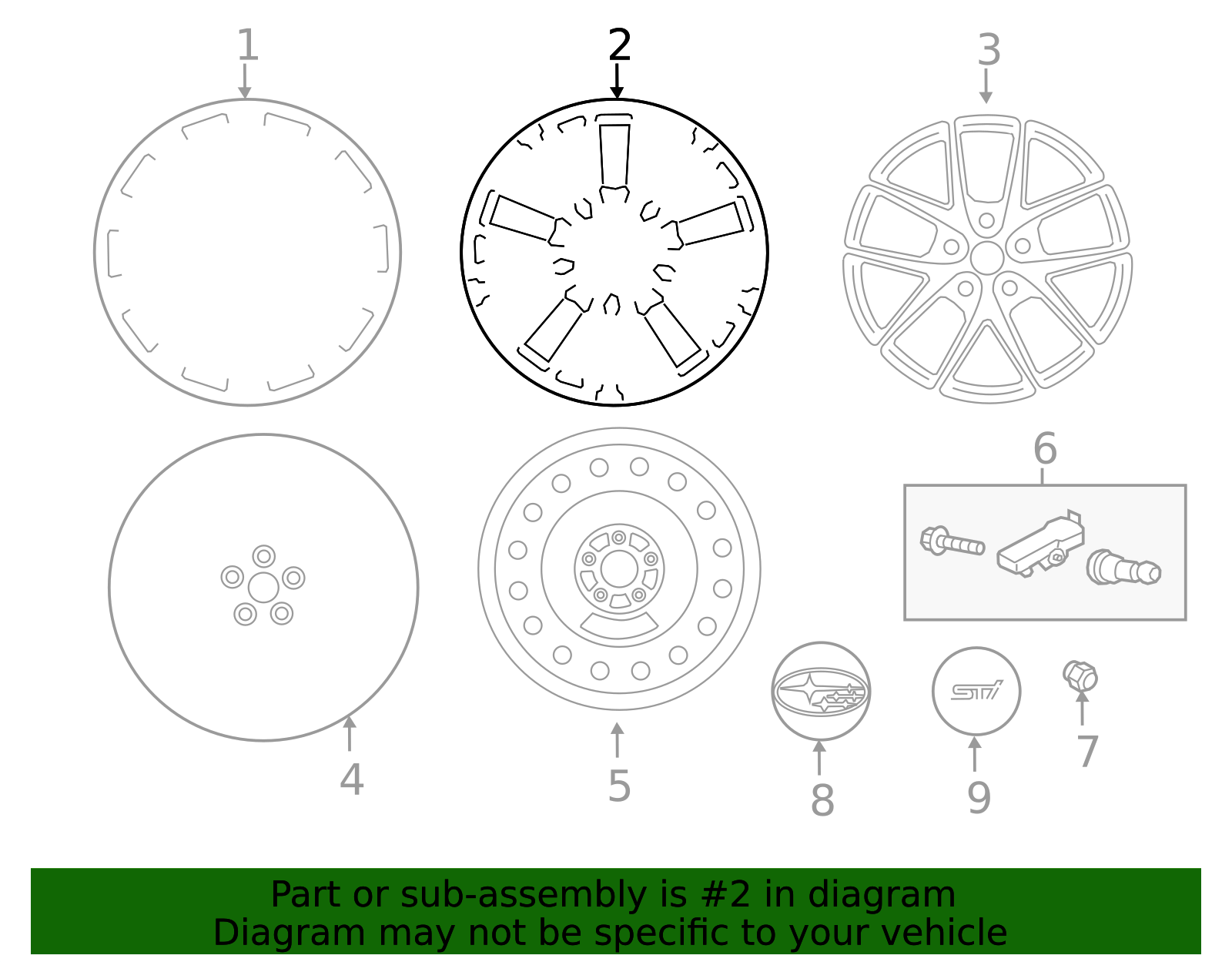 2015-2017 Subaru Wheel, Alloy 28111VA031 | OEM Parts Online