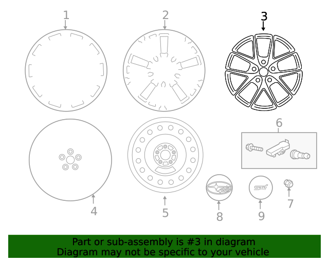 2019 Subaru Wheel, Alloy 28111VA330 | QuirkParts