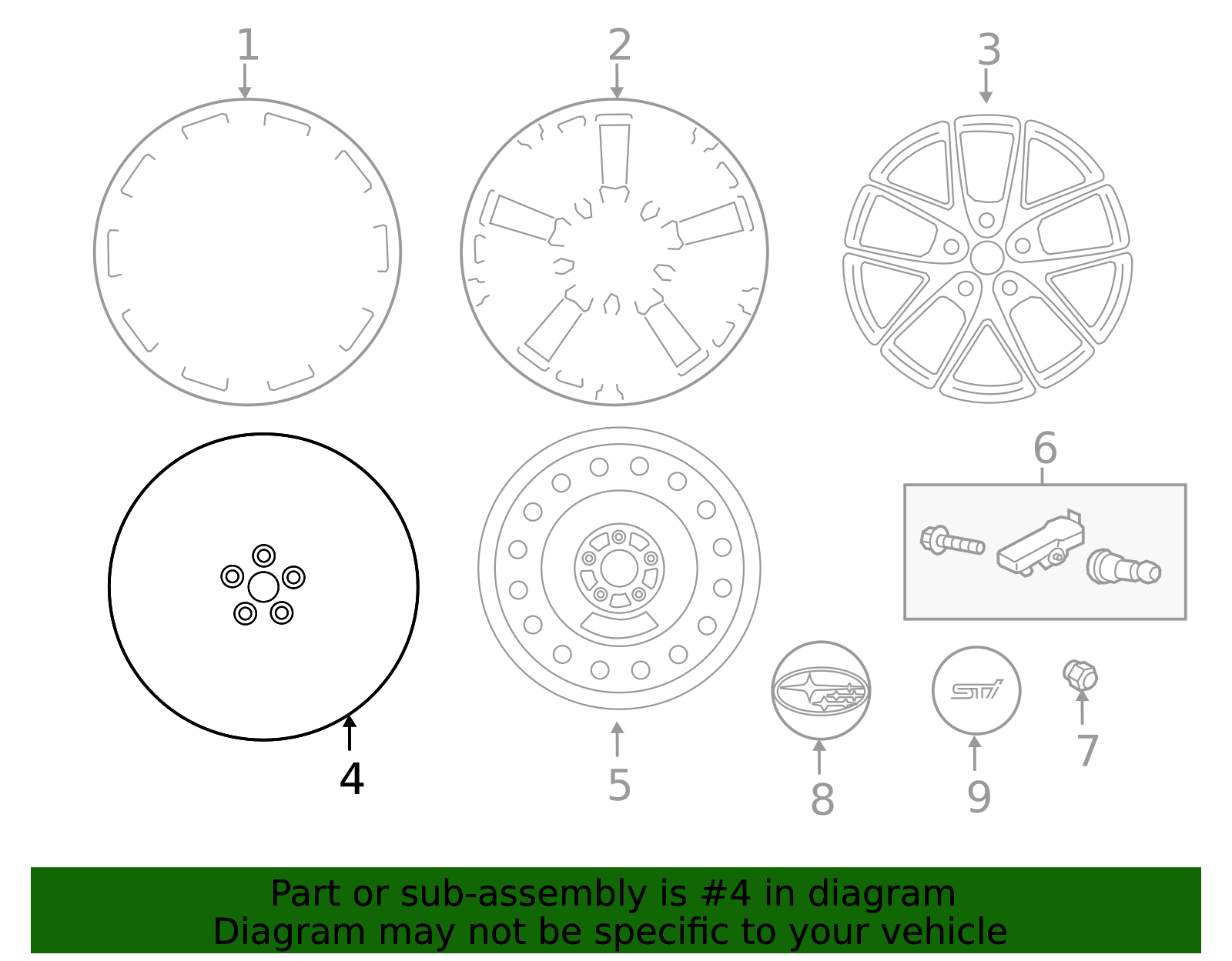 Genuine OEM Wheel, Alloy Part# 28111VA180 Fits 2018-2021 Subaru: Up To ...