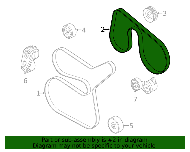 2021 Ford E-350 Super Duty AC Belt LC4Z-8620-A | TascaParts.com